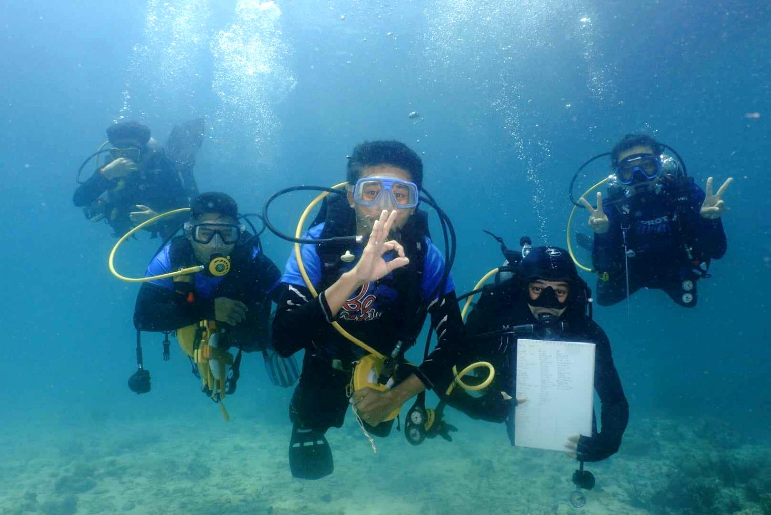 The CCEF Technical Team in the dive survey for the Protected Area ...